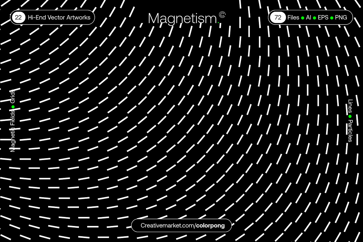 Magnetism - Vector Bundle, a Pattern Graphic by Colorpong