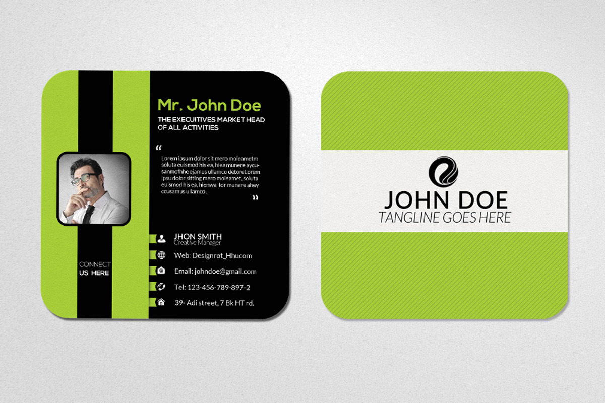 Mini Social Card Template, a Business Card Template by Psd Templates