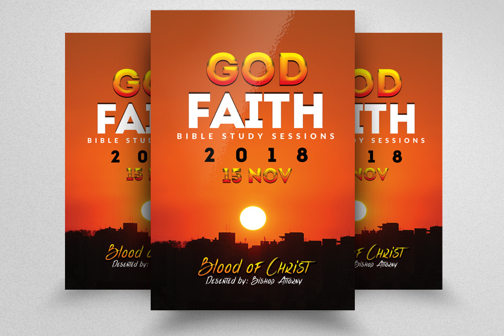 Faith Church Flyer Templates, a Flyer Template by Design Up