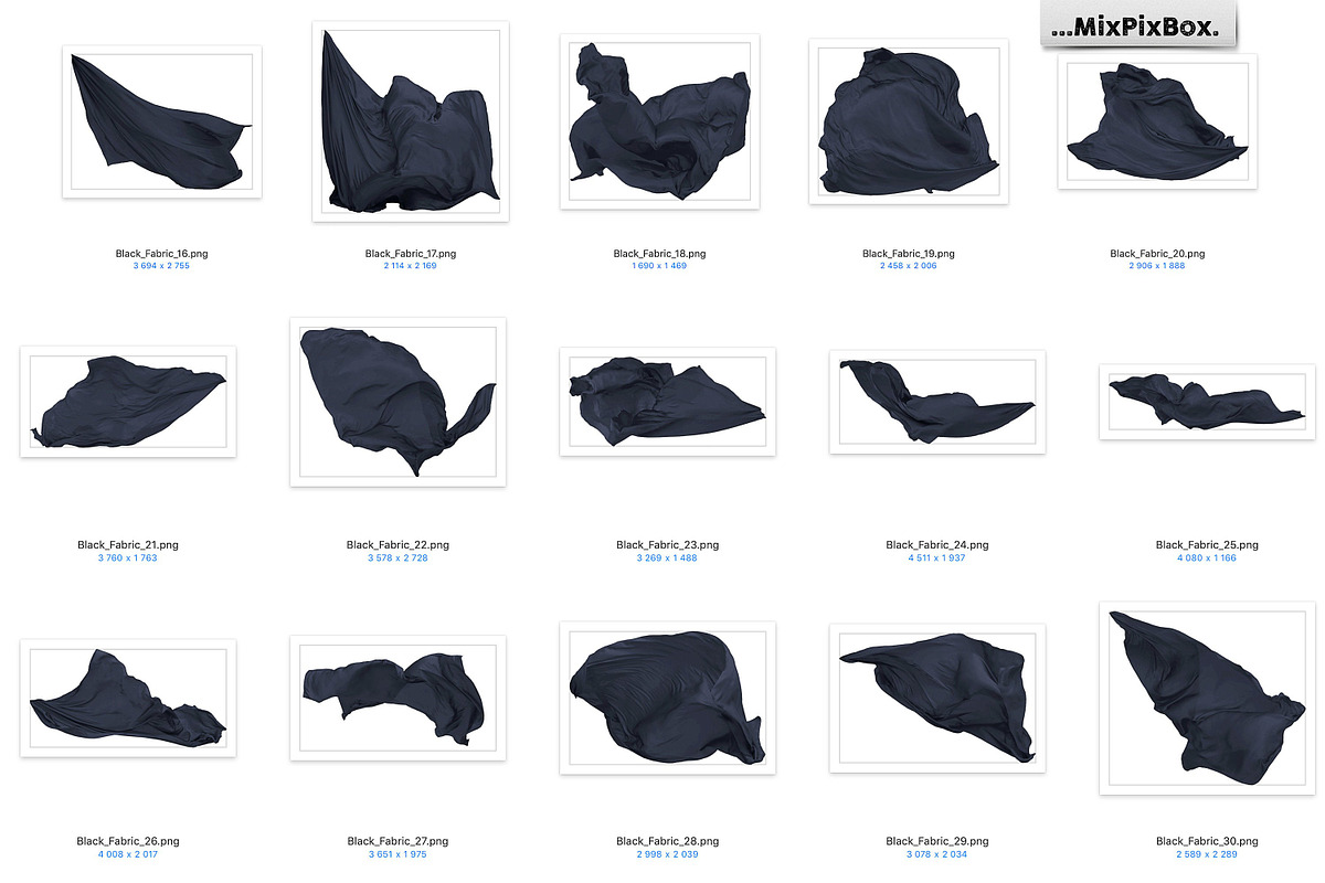 Black Fabric Photo Overlays, an Object Graphic by MixPixBox