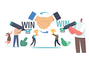 Win Win Strategy Solution Concept, a Person Illustration by Double Bubble