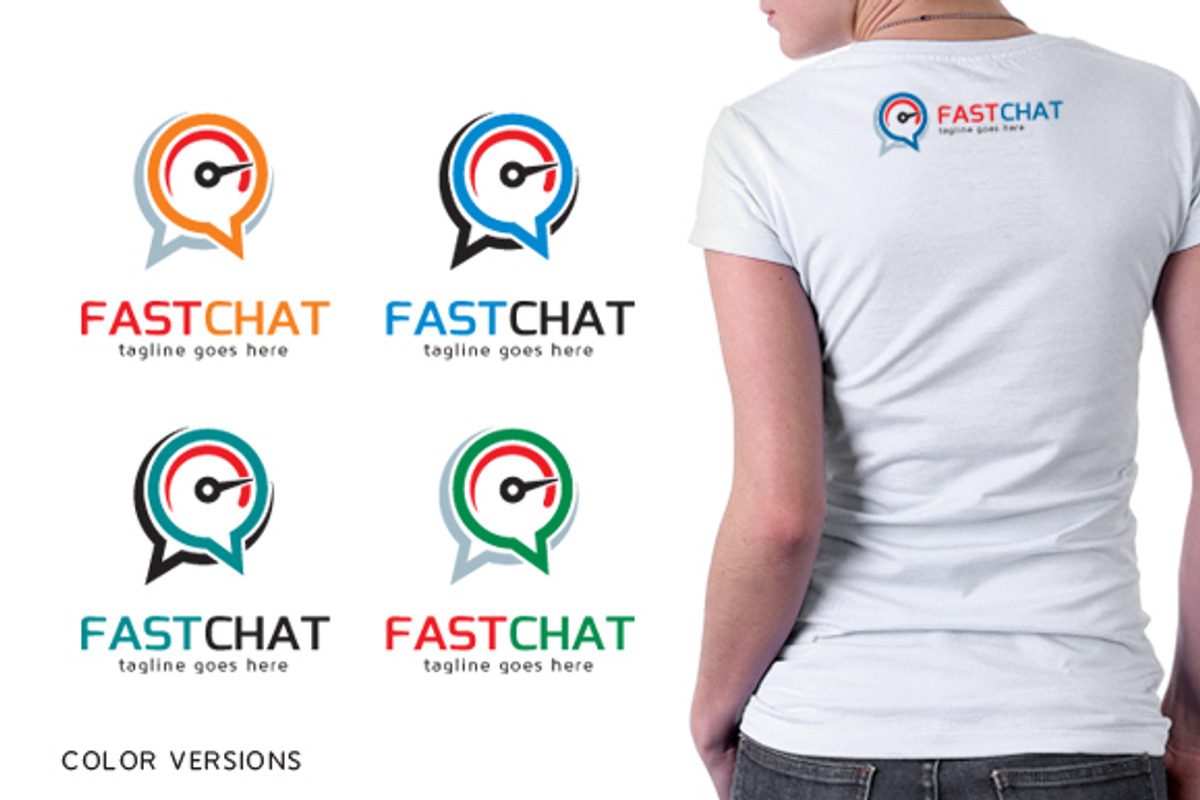 Fast Chat Logo Template, a Branding & Logo Template by gunaonedesign