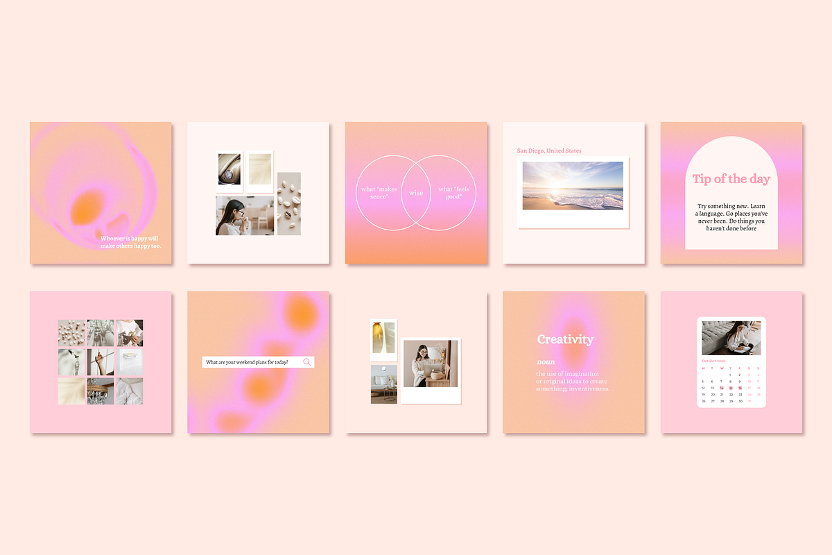 Pink Instagram Template, a Social Media Template by Bonumo