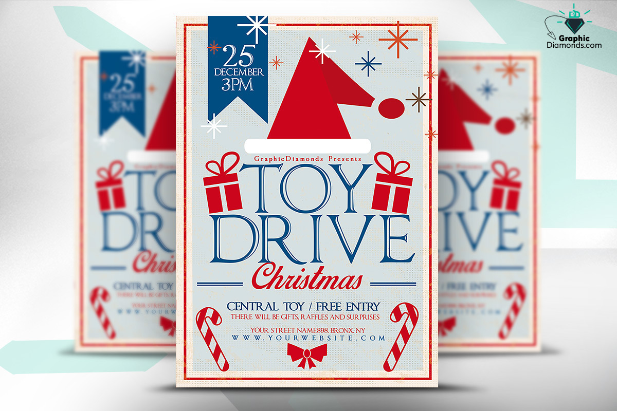 Toy Drive Christmas Flyer, a Flyer Template by GraphicDiamonds