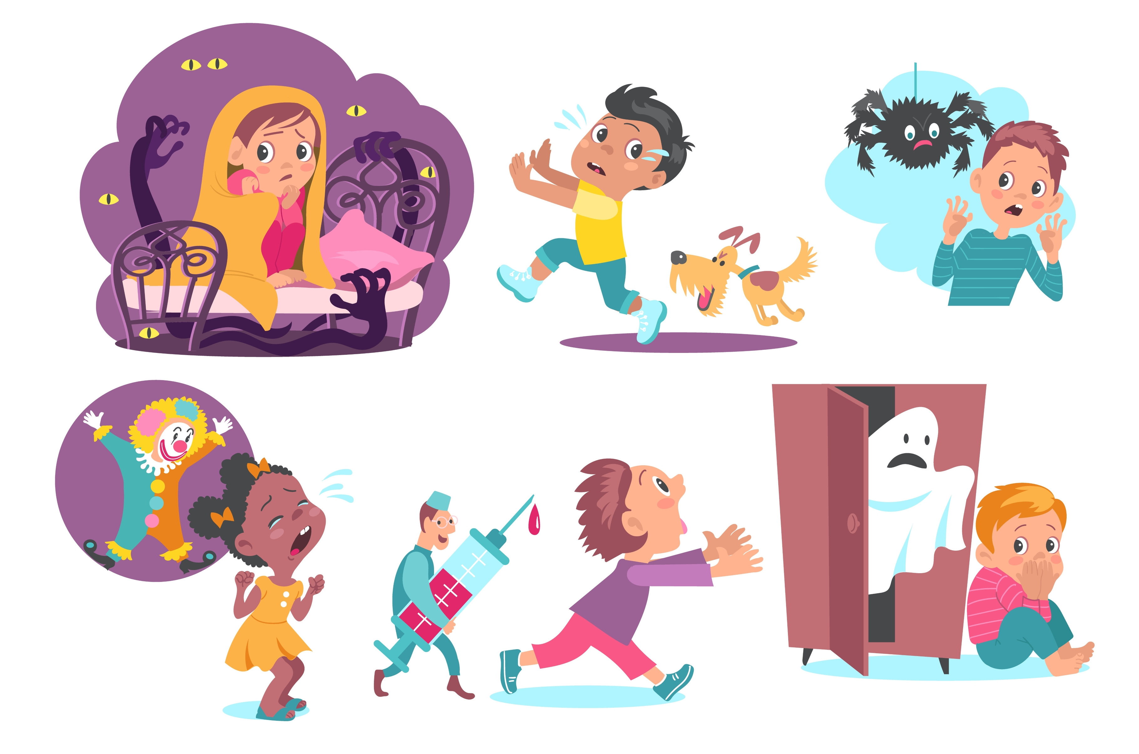 Kids fears. Boys and girls with, a Person Illustration by Vectorbuum ...