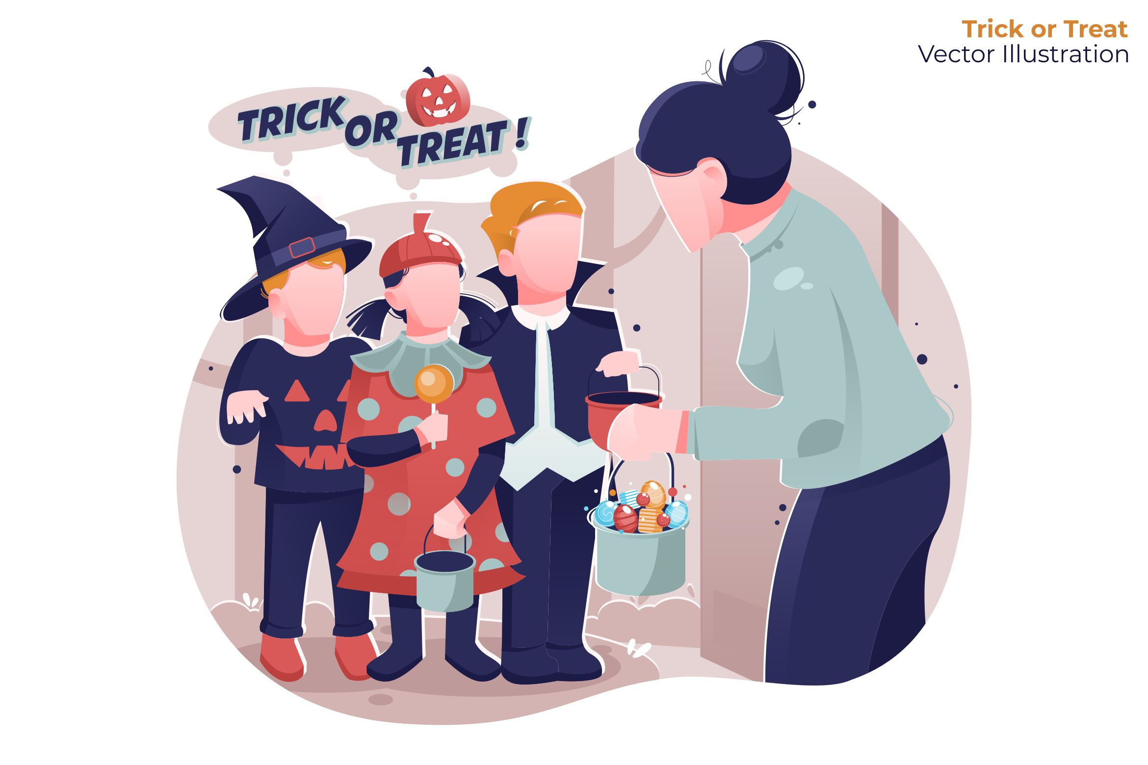 Trick or Treat - Vector Illustration | Illustrations ~ Creative Market