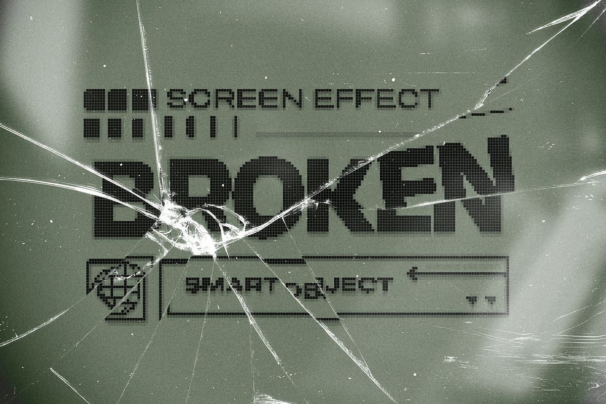 Broken Screen Text & Logo Effect, a Layer Style Add-On by Design Squad