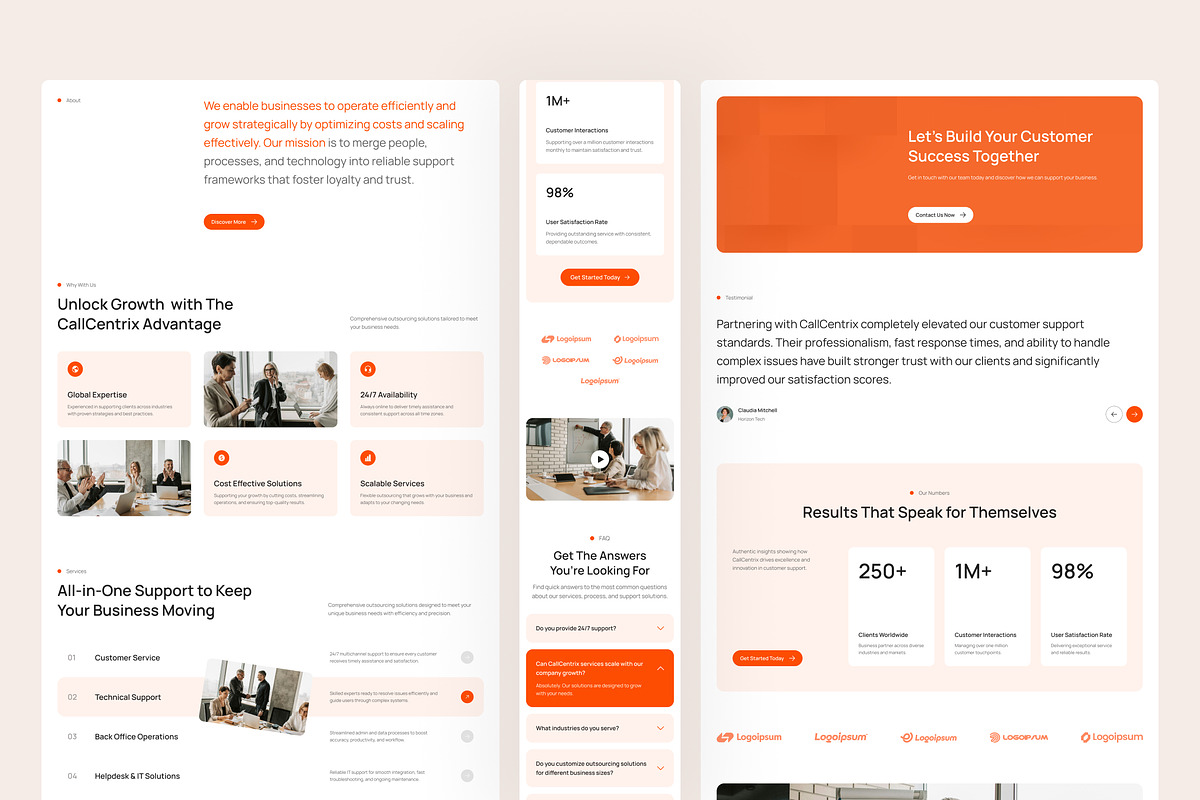 Customer Support Website UI Figma, an UI Kit Template by peterdraw