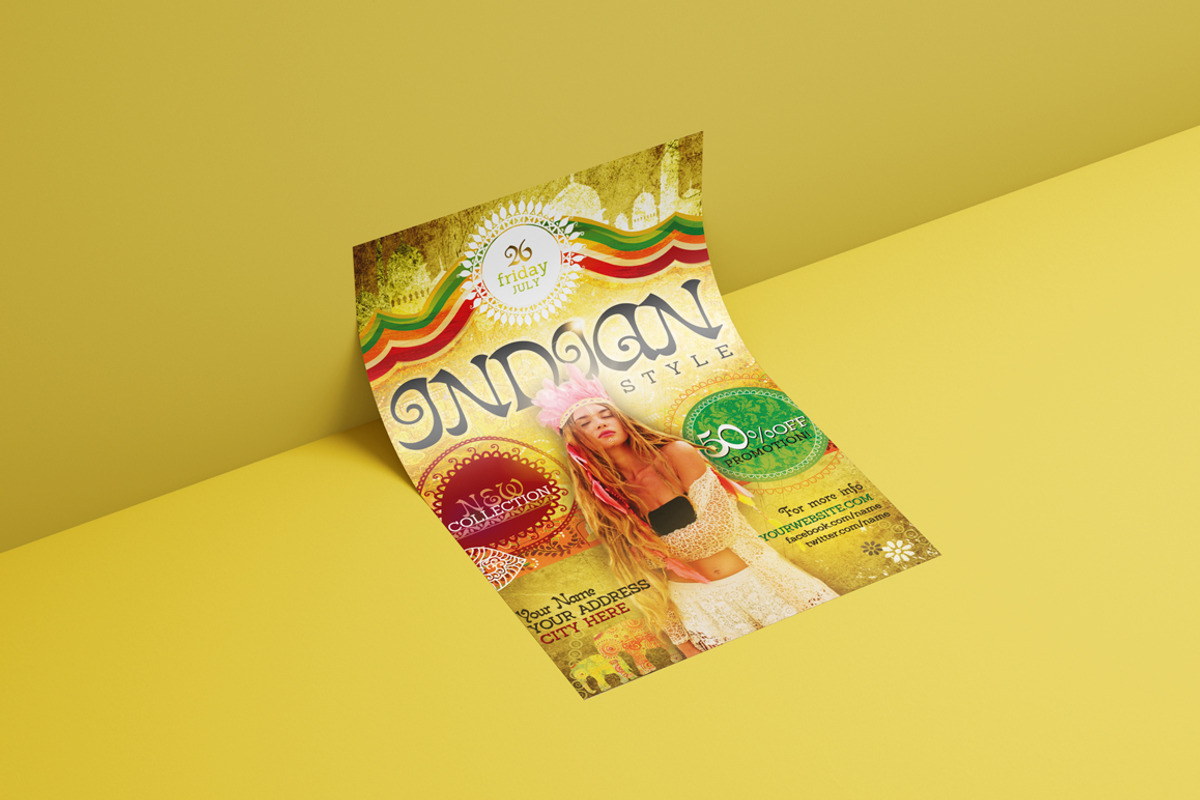 Indian Style Flyer Template, a Flyer Template by Touringxx Creative Studio