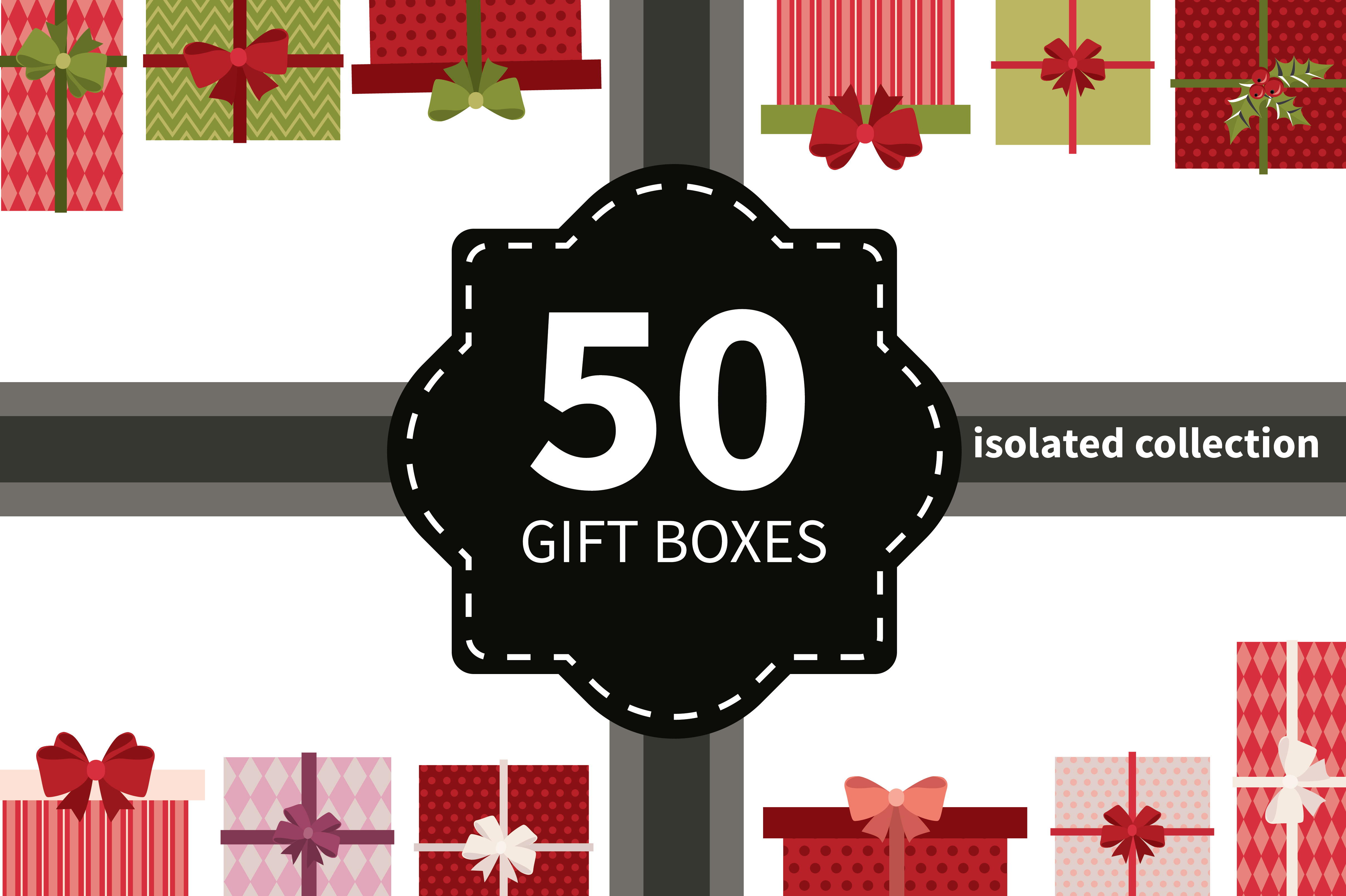 Vector gift boxes bundle, an Object Graphic by gud_zyk