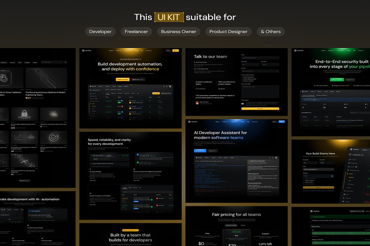 Devflow - SaaS Website UI Kit