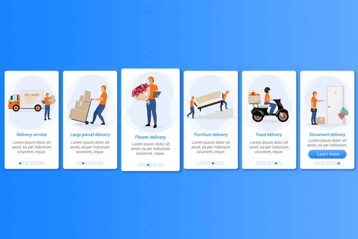 Delivery service app screen template, an App Template by IMG visuals ...