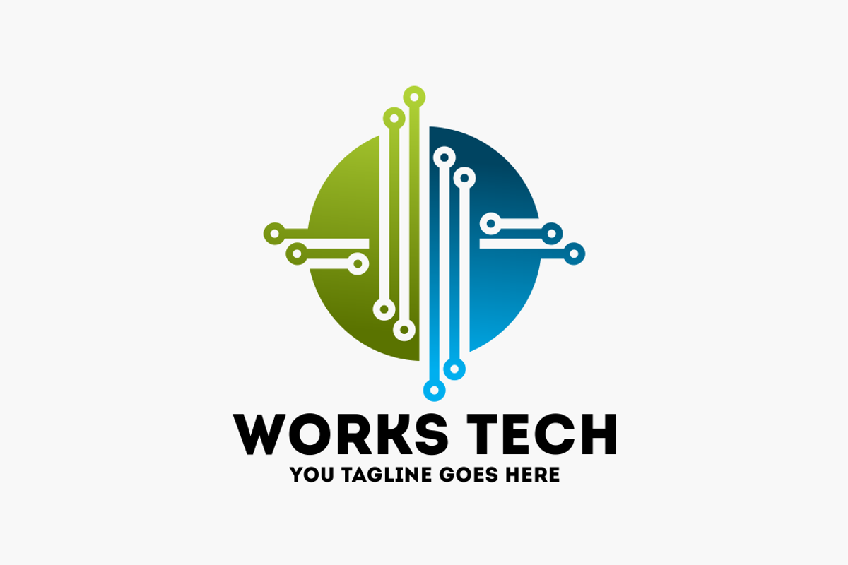 Works Tech Logo, a Branding & Logo Template by Brandlogo
