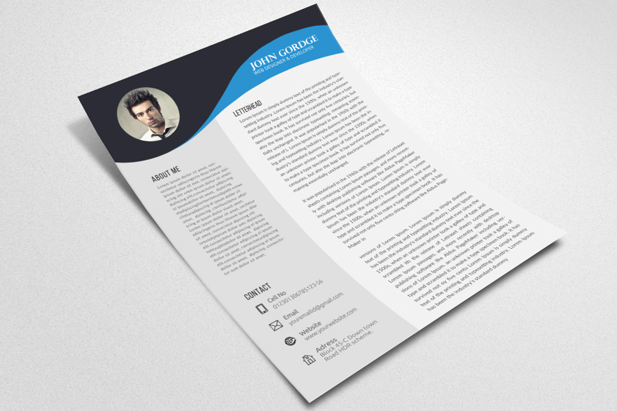 Clean Ms Word CV Resume Template, a Resume Template by Psd Templates
