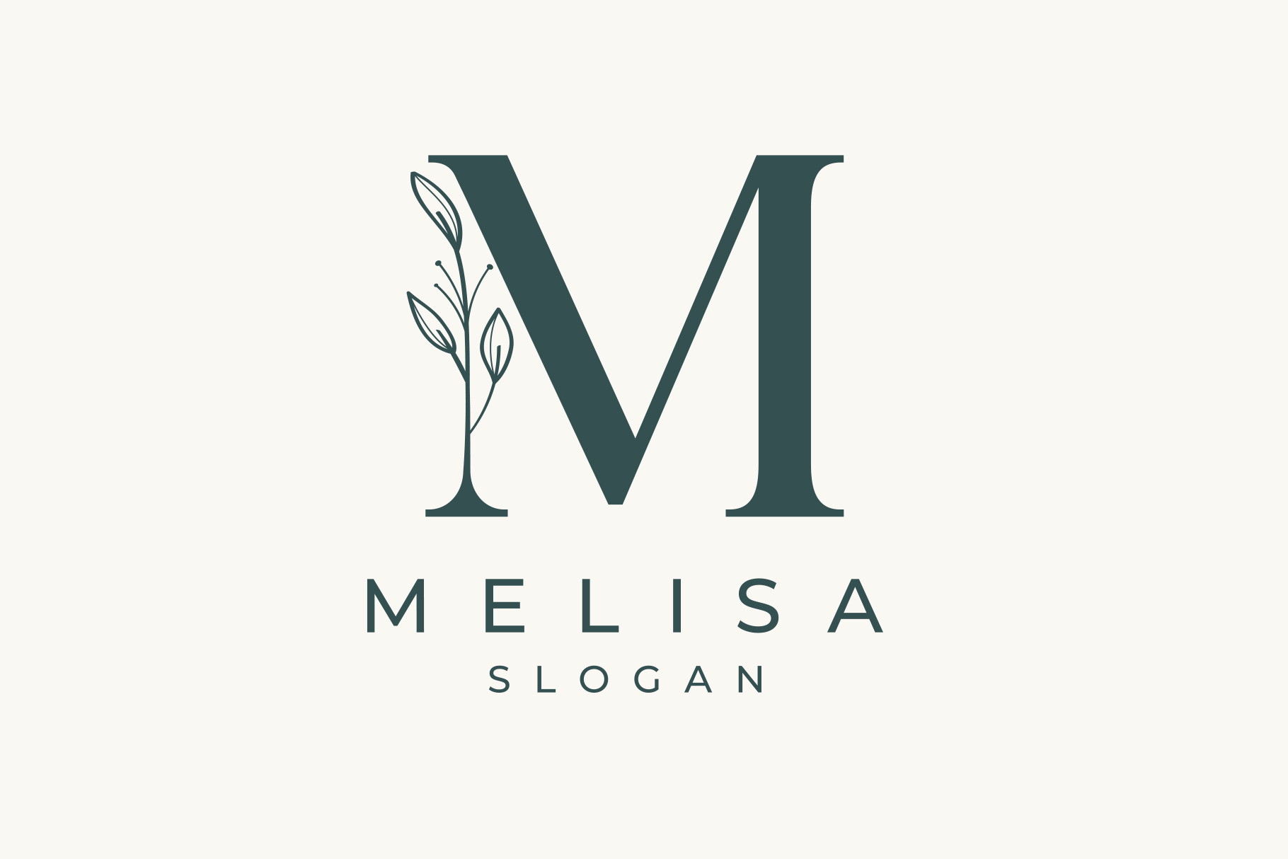 Melisa M Letter Logo Design Floral, a Branding & Logo Template by ...
