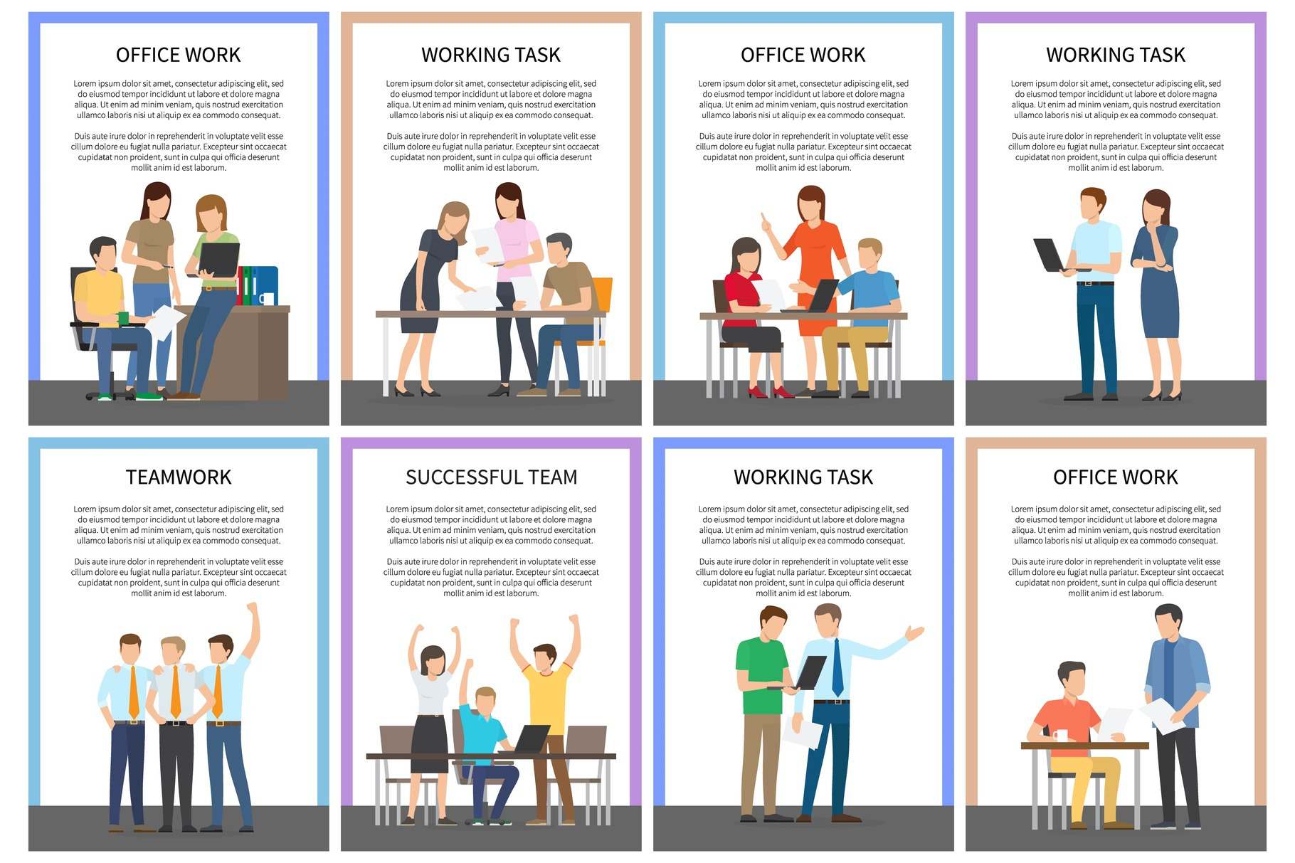 Office Work and Working Task Vector, a Person Illustration by robuart