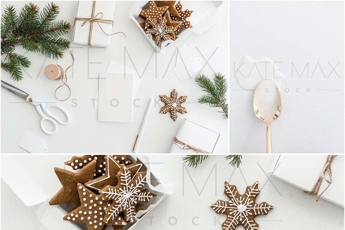Gingerbread Cookies Stock Bundle, a Product Mockup by Styled Stock House