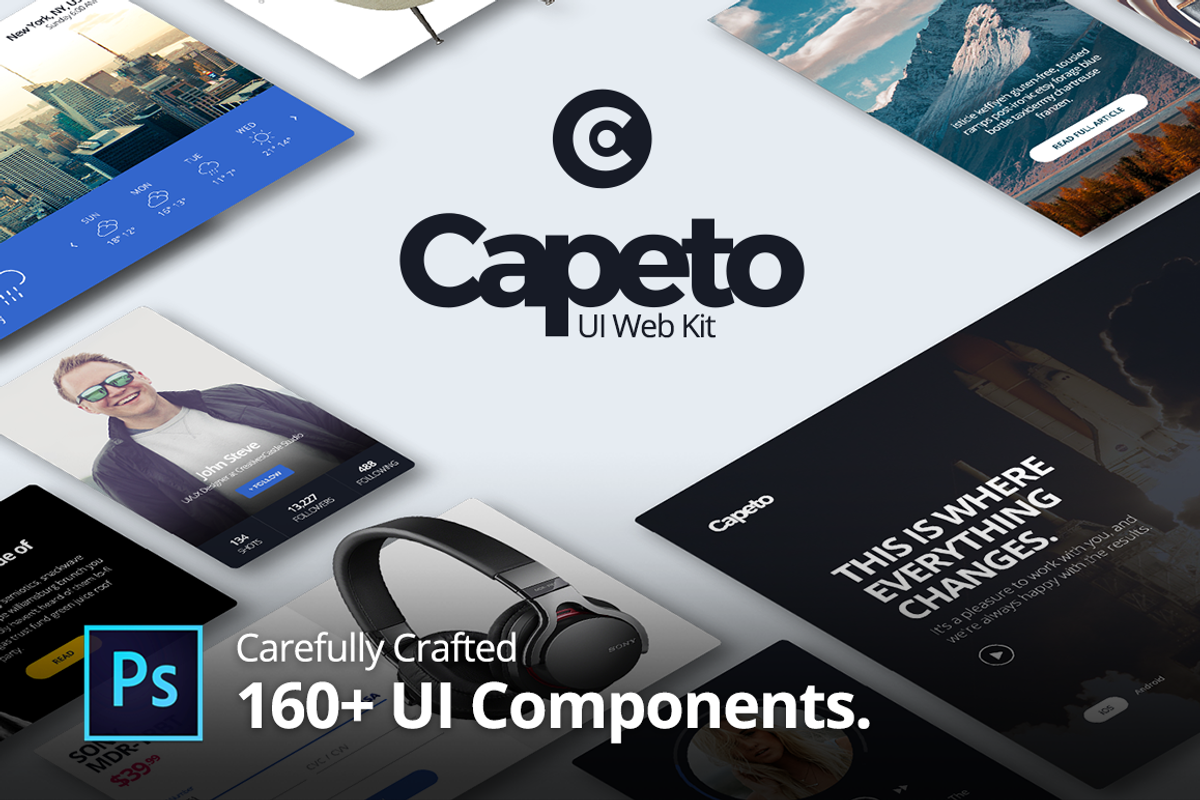 Capeto UI Web Kit, an UI Kit Template by CreativesCastle