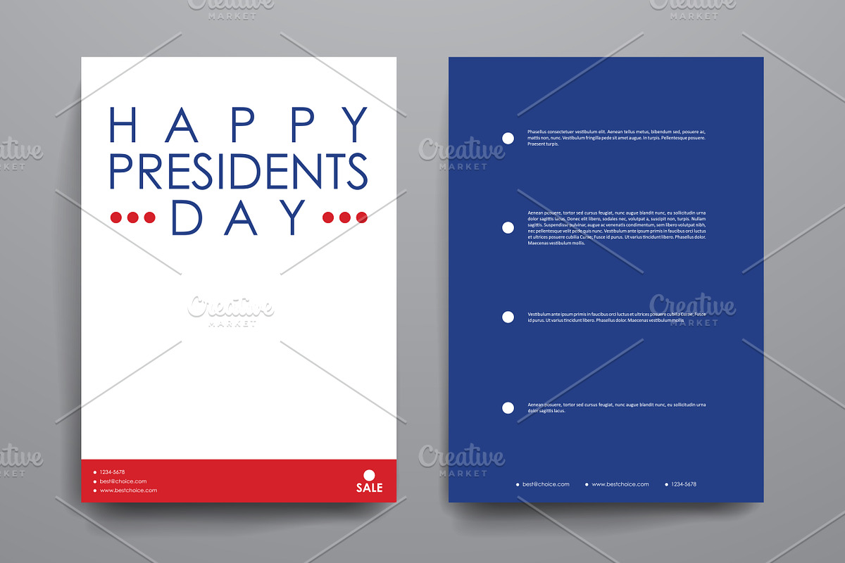 President's Day brochures, a Brochure Template by Palau