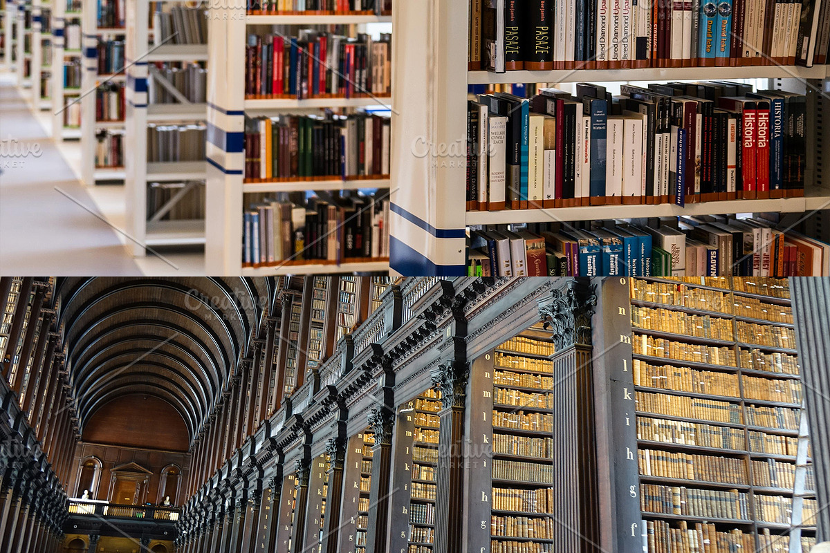 Library Backgrounds For ZOOM, a Social Media Template by Bijou Bay