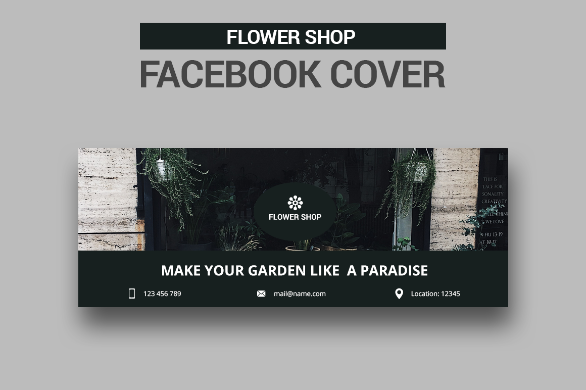 Flower Shop Facebook Cover - SK, a Social Media Template by UNIK Agency