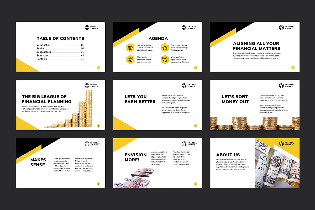 Presentation Financial Advisor, a Presentation Template by TemplatesNow!