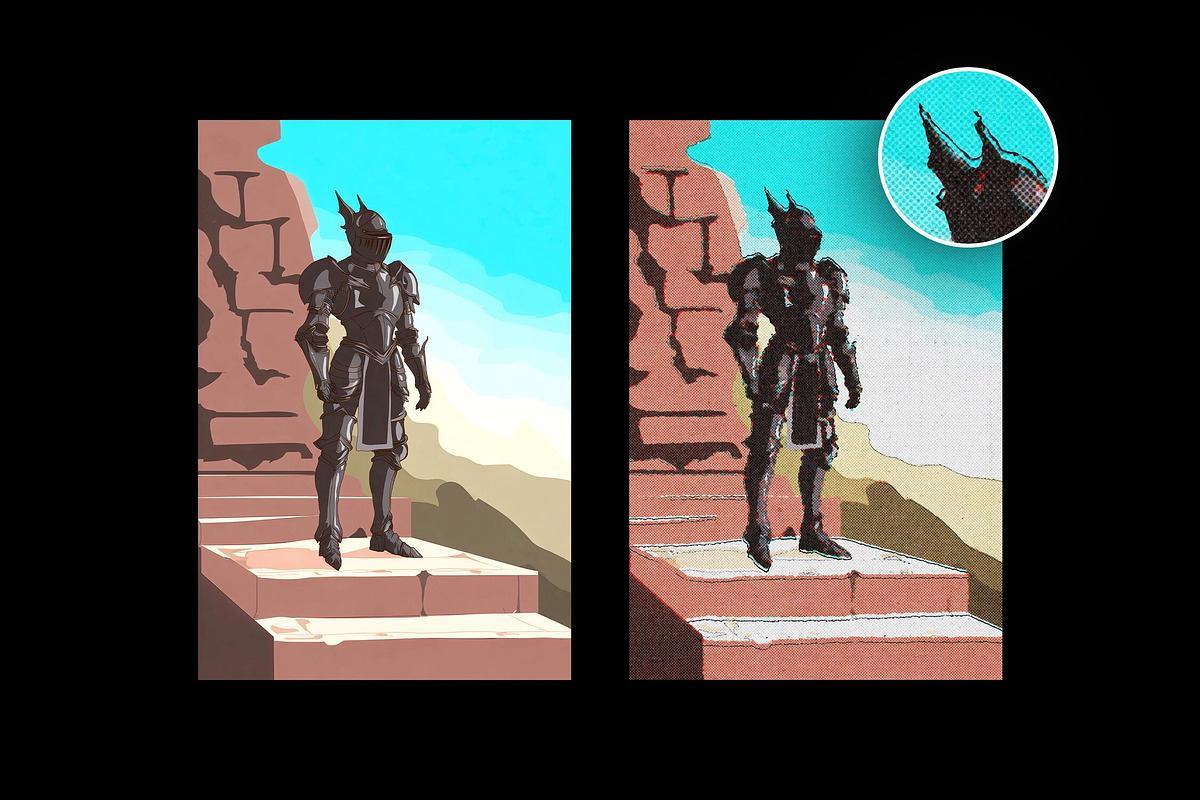 Retro Misprint Design Effect, a Layer Style Add-On by Design Squad