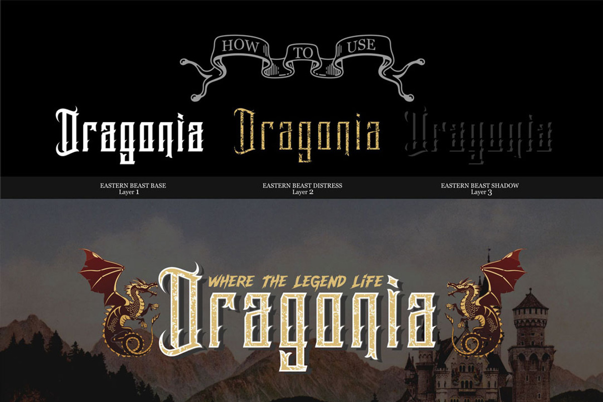 Eastern Beast Typeface, a Blackletter Font by uncurve | Creative Market