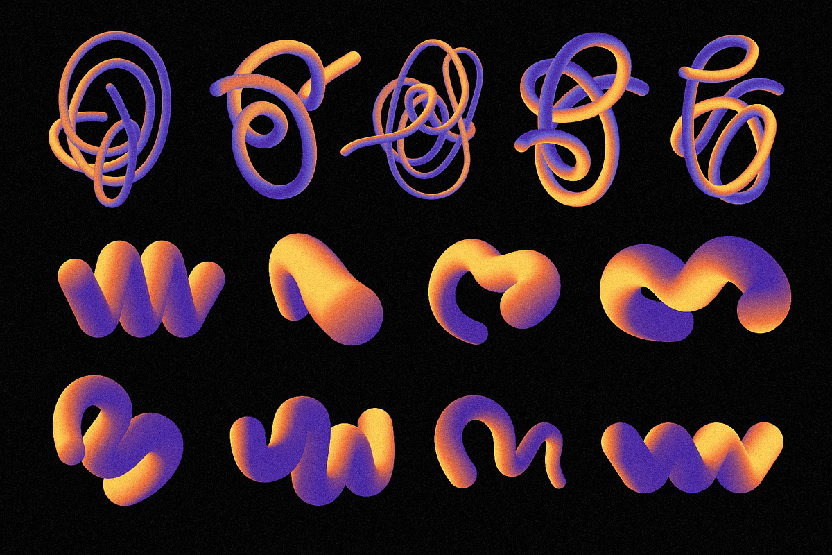 Gradient abstract design elements