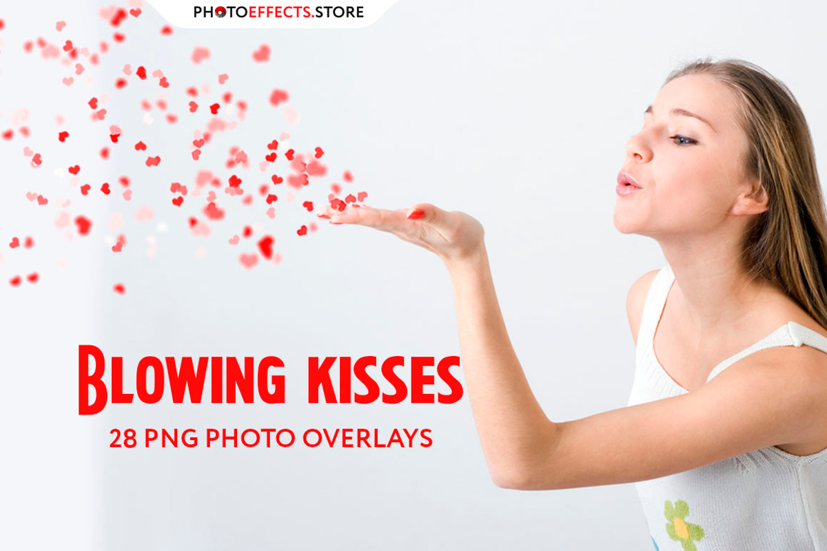 28 Blowing kisses Photoshop Overlays, a Layer Style Add-On by ...