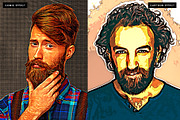 3 in 1 Comic Cartoon Oil Painting, an Action Add-On by U_Design