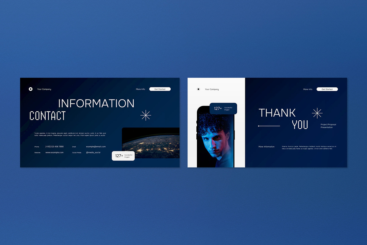 Blue Technology Company Keynote, a Presentation Template by graphicook
