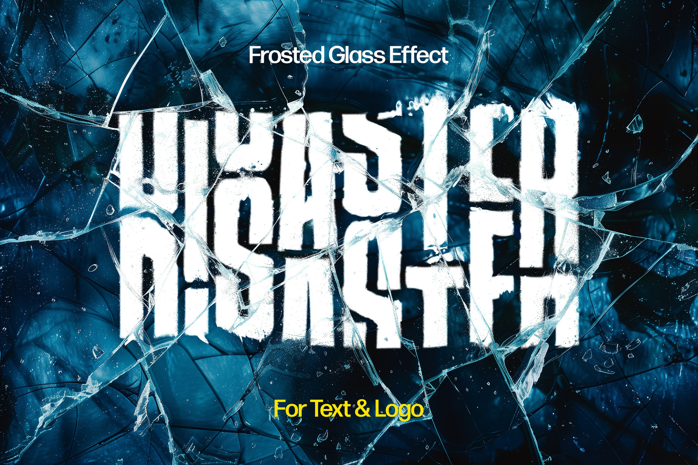 Frosted Glass Text & Logo Effect, a Mockup by Design Squad