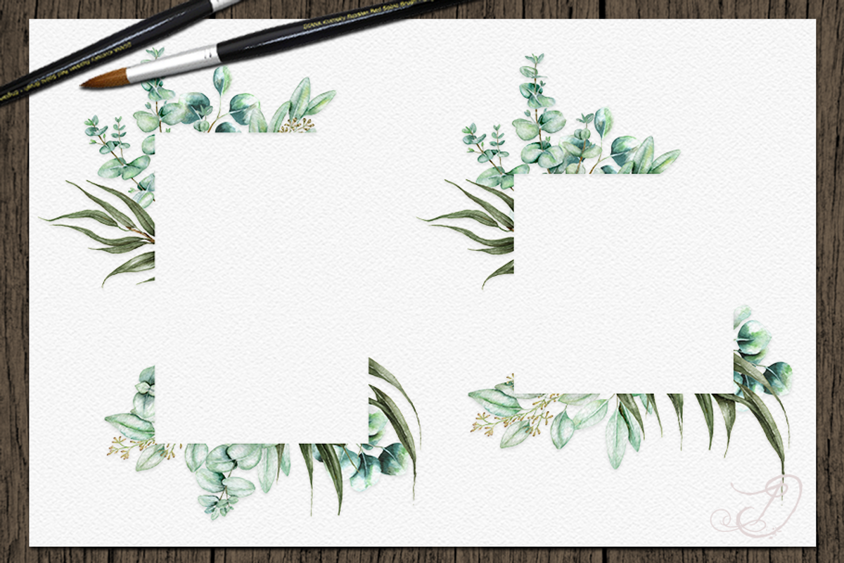 Eucalyptus Frames Illustration, a Decorative Illustration by DioFlow