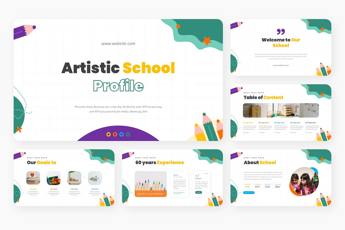 School Profile Powerpoint, a Presentation Template by CleversiteStd