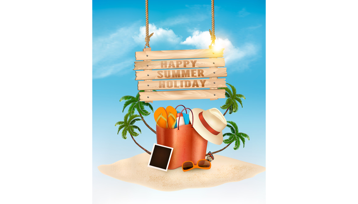 Vacation vector background, an Illustration by ecco