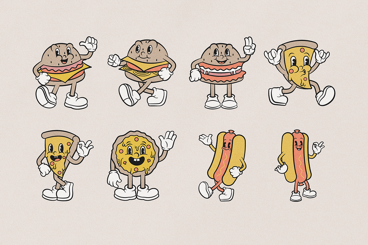 Mascot Fast Food - 25 Illustration, a Food Illustration by Surotype