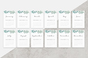 2019 Watercolor Calendar, a Stationery Template by November Studio