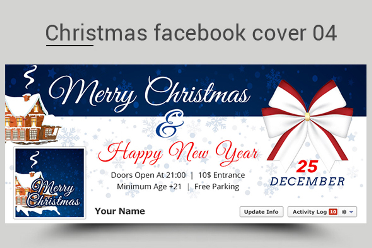 Christmas facebook cover 04, a Templates & Theme by themexriver ...