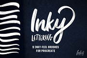 Inky Lettering Procreate Brushes, a Brush Add-On by Inky Pixels | Creative Market