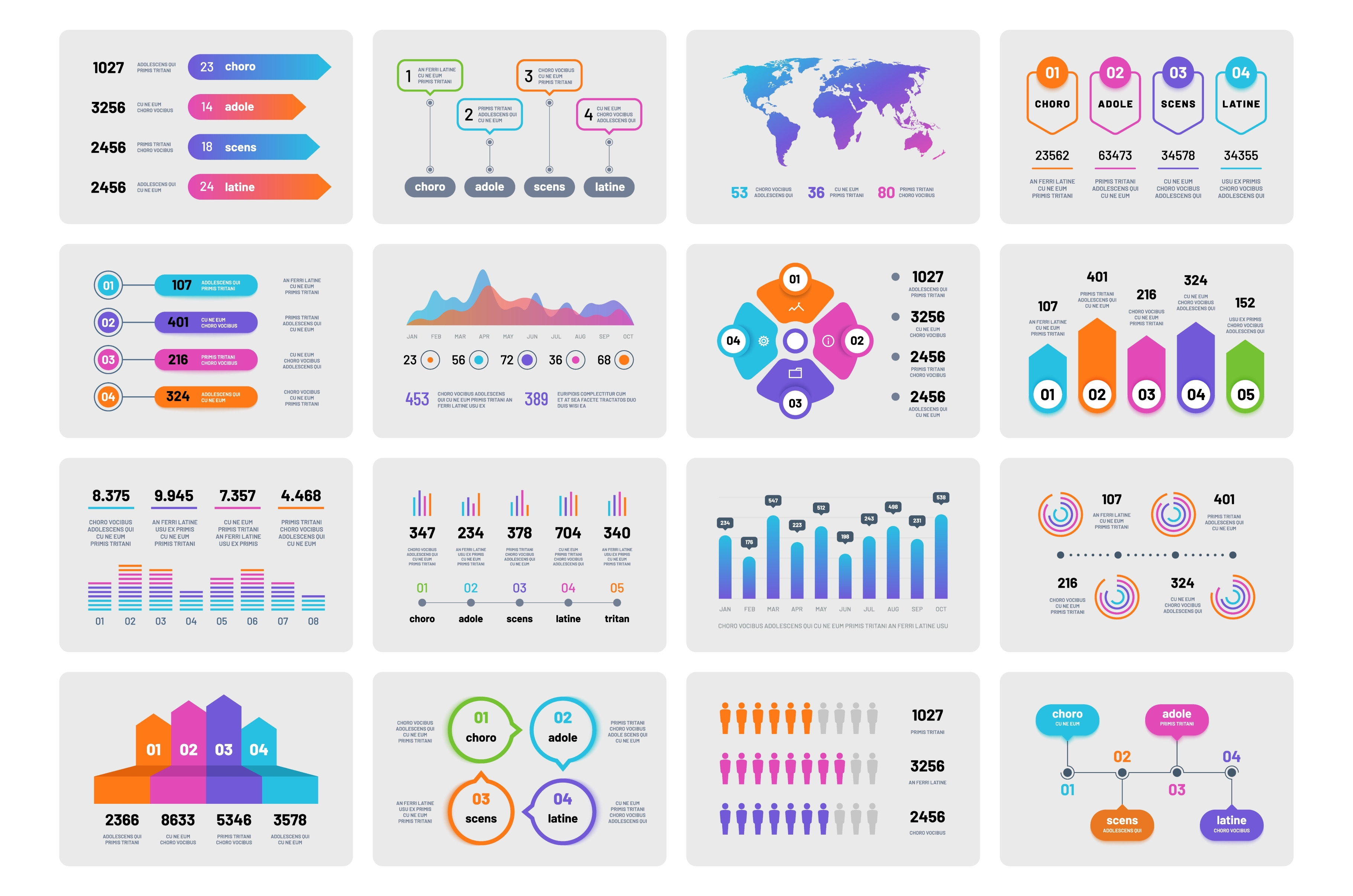 Business presentation charts, a Background Graphic by Valerie Bodnar