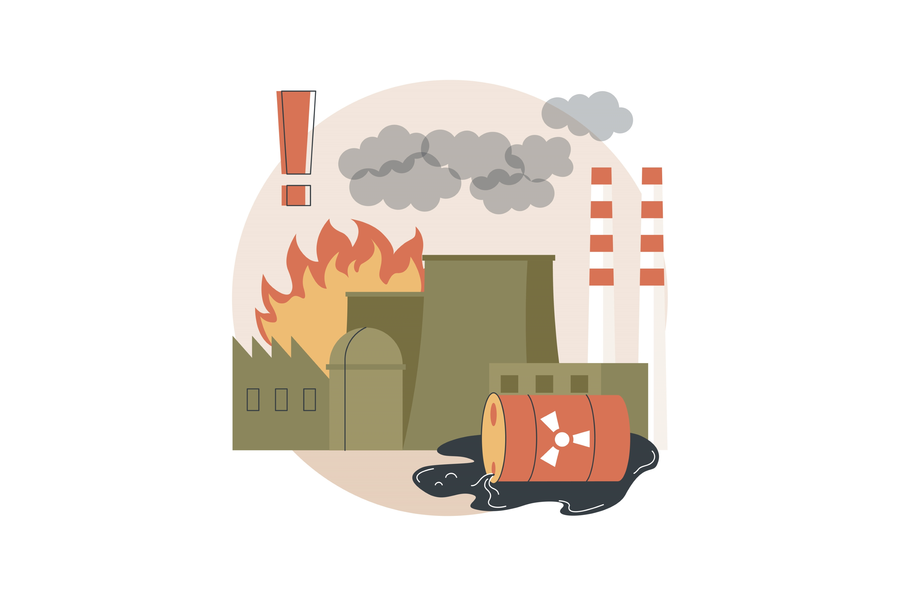Technological disasters abstract | Illustrations ~ Creative Market