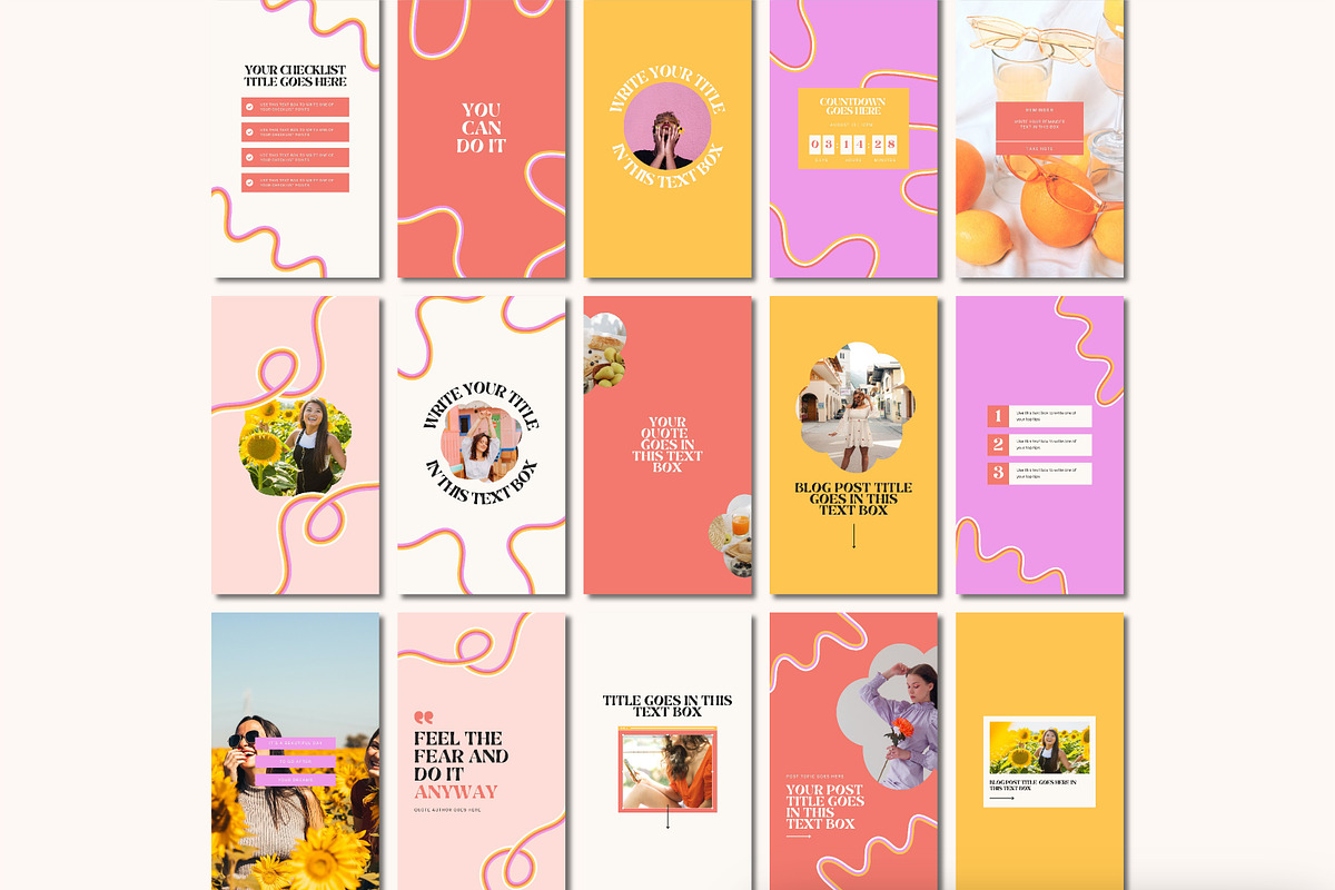 Bright Instagram Template Bundle A Social Media Template By Templatez Co
