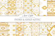 Ivory & Gold Boho Seamless Patterns, a Pattern Graphic by Avenie Digital