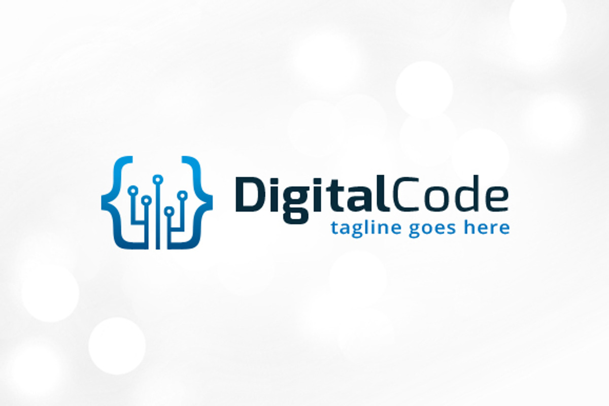 Digital Code Logo Template, a Branding & Logo Template by gunaonedesign