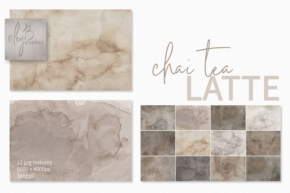 Chai Tea Latte Textures, a Texture Graphic by rileyBgraphics