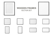 Wooden Frame. Vector Set., an Object Graphic by Gomolach