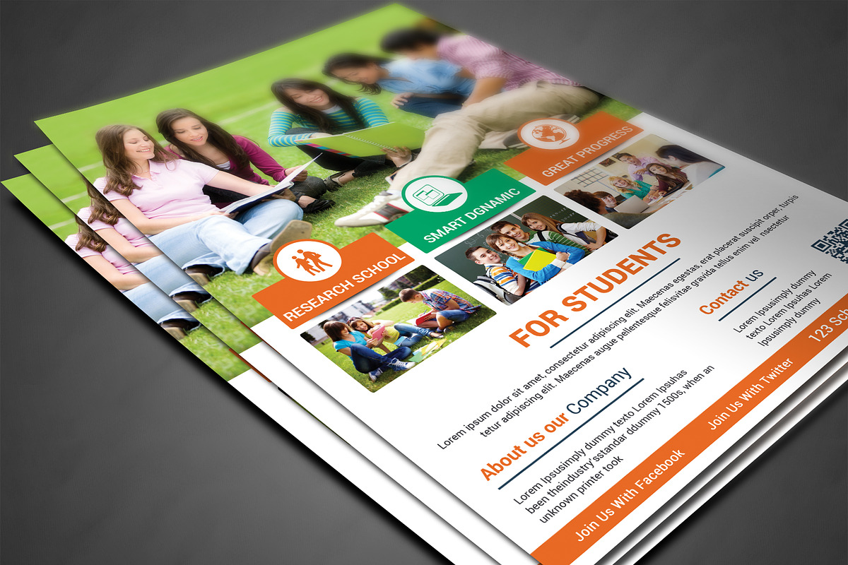 High School Flyer Templates, a Flyer Template by AfzaalGraphics