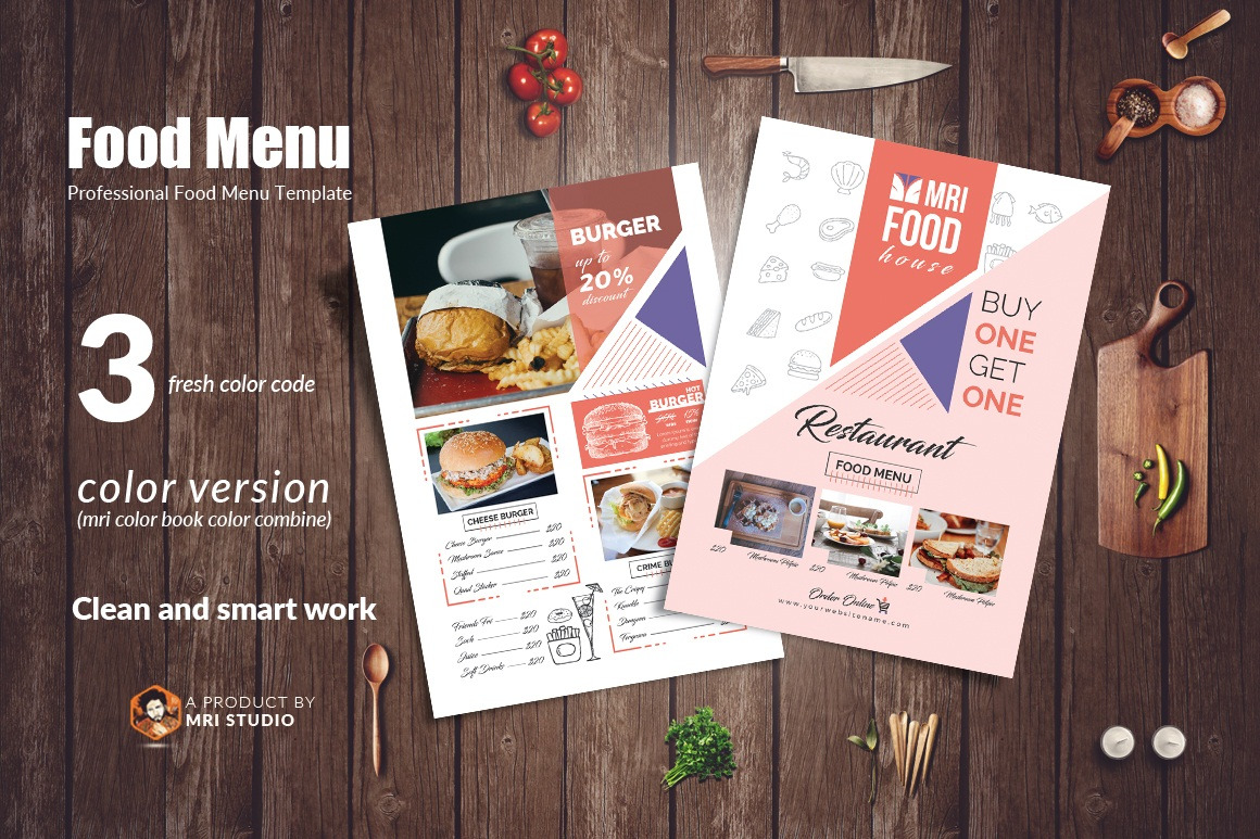 Food Menu Template, a Brochure Template by MRI STUDIO | Creative Market
