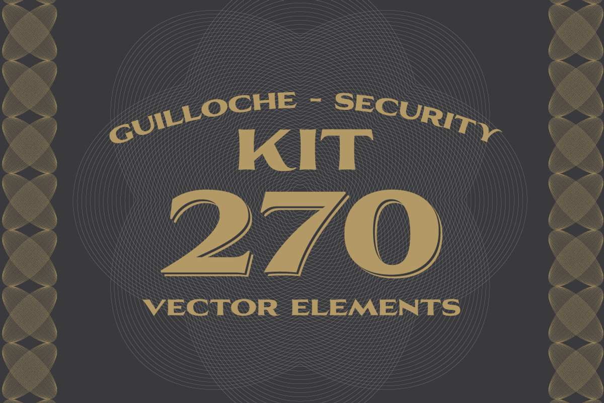 270 Vectors : Guilloche/Security Kit, an Object Graphic by Damien